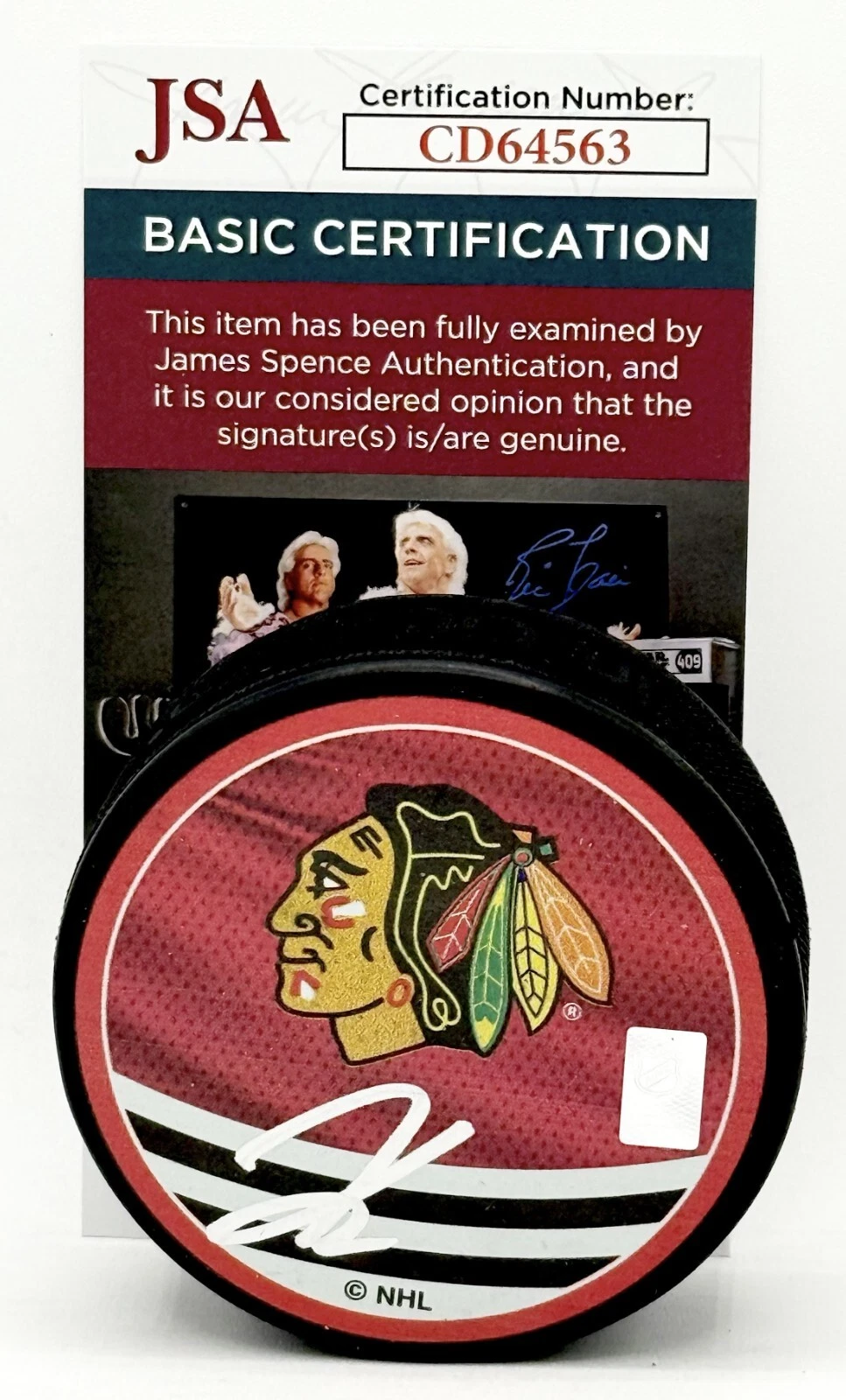 Kevin Korchinski signed Chicago Blackhawks Reverse Retro Puck ...