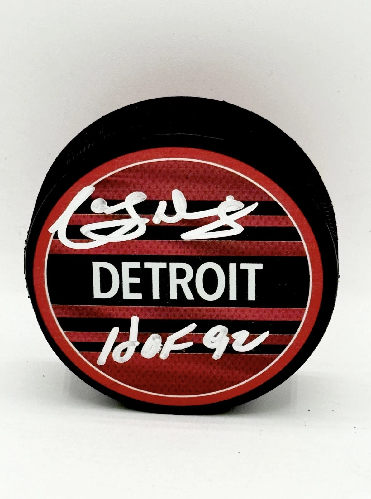 Marcel Dionne signed Detroit Red Wings Reverse Retro Puck W/ HOF ...
