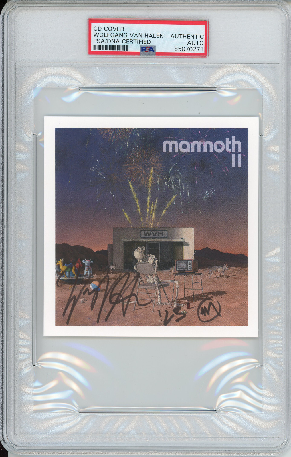 WVH Wolfgang Van Halen Mammoth II Signed CD Album Cover Art Card PSA ...