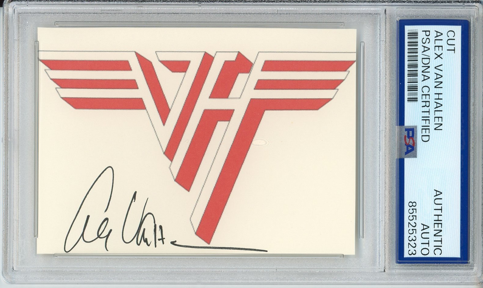 Alex Van Halen Logo SIGNED Card Cut Signature AUTOGRAPHED PSA DNA COA ...