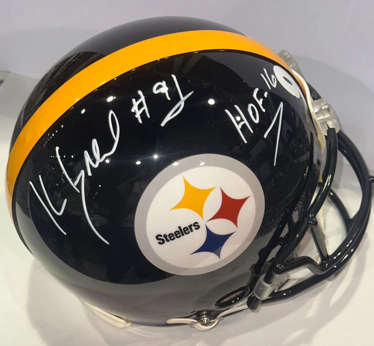 KEVIN GREENE Signed Full-Size STEELERS Proline Helmet PSA ITP & HOF ...