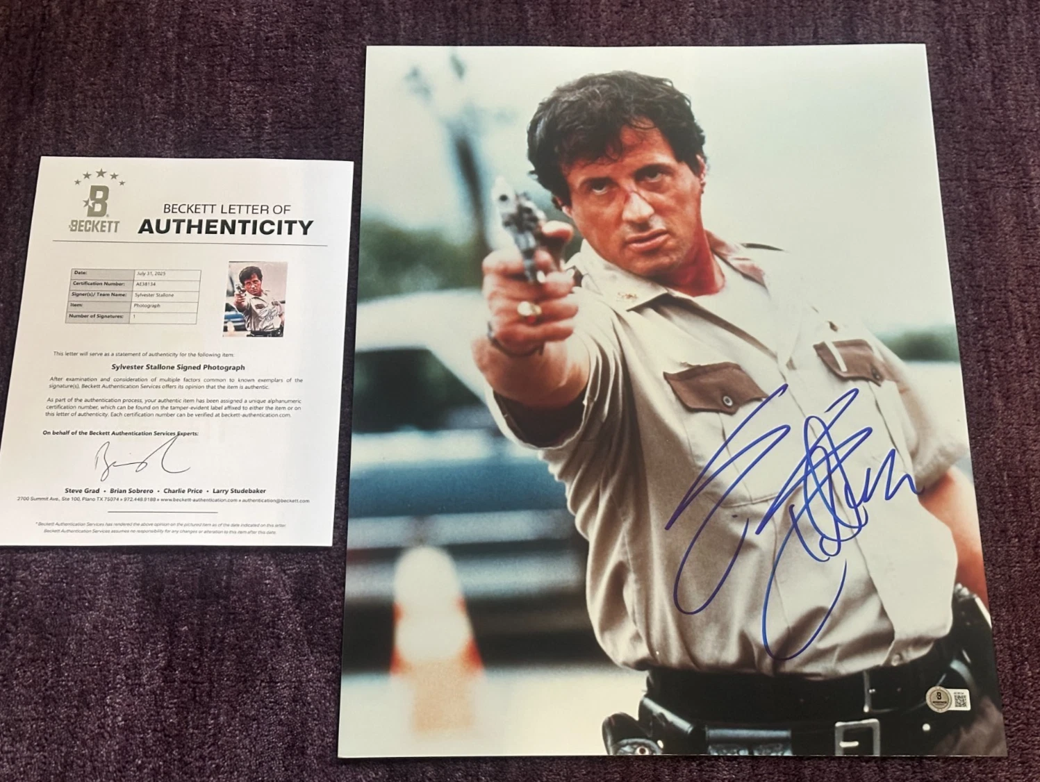 SYLVESTER STALLONE Signed 16x20 PHOTO w/ Beckett (BAS) LOA | Autographia