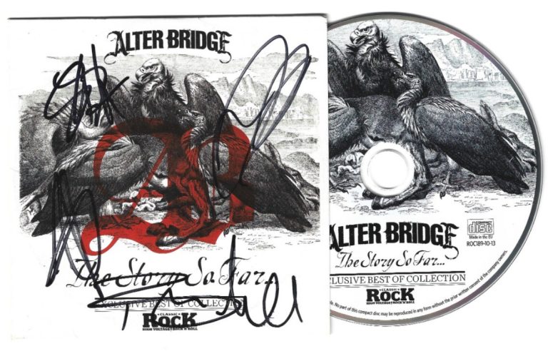 Alter Bridge SIGNED Story So Far - Classic Rock Exclusive CD JSA COA ...