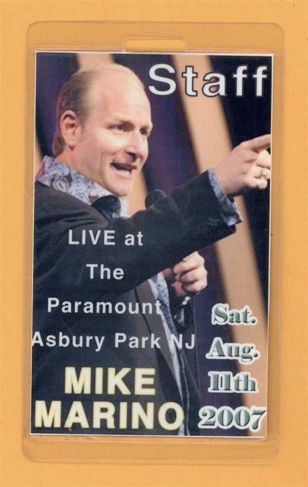 Mike Marino 2007 Concert Tour Laminated Backstage Pass | Autographia