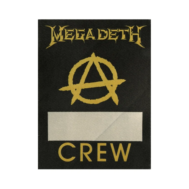 Megadeth 1990 Rust in Peace Concert Tour Working Crew Backstage Pass ...