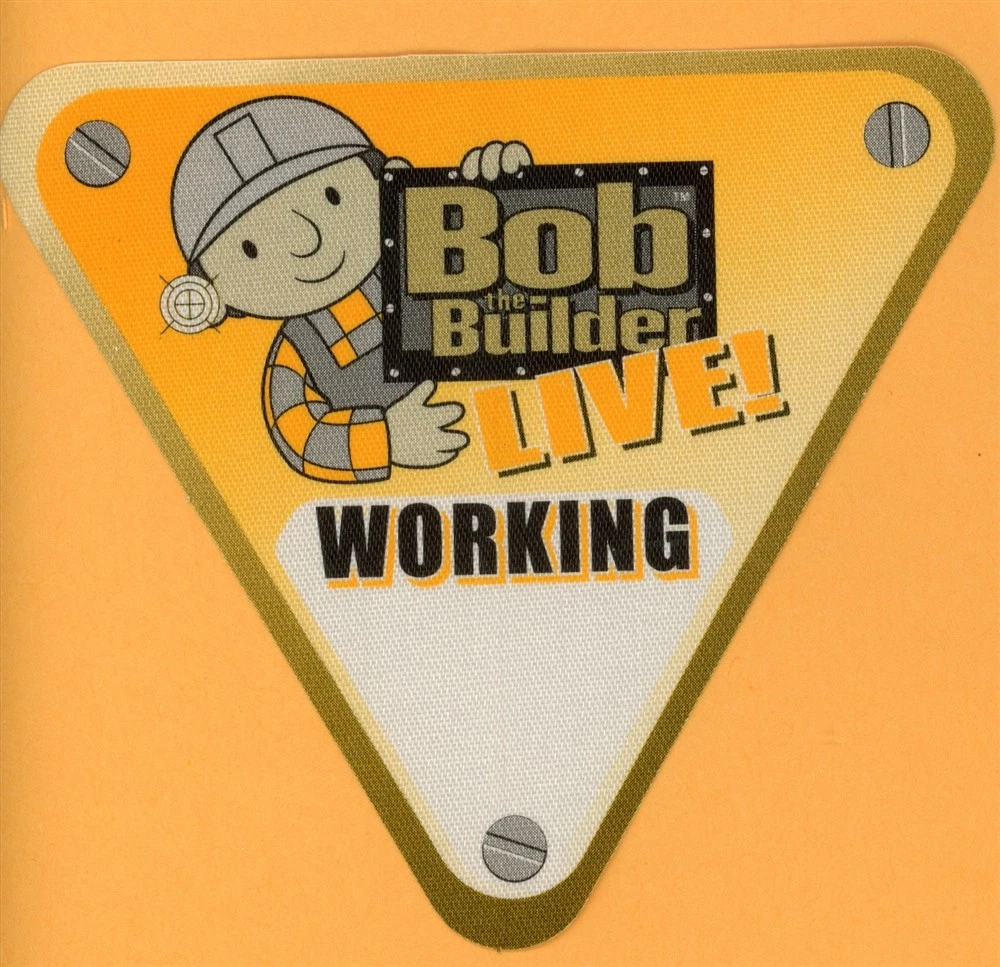 Bob the Builder Live! Concert Tour WORKING Backstage Pass Yellow ...