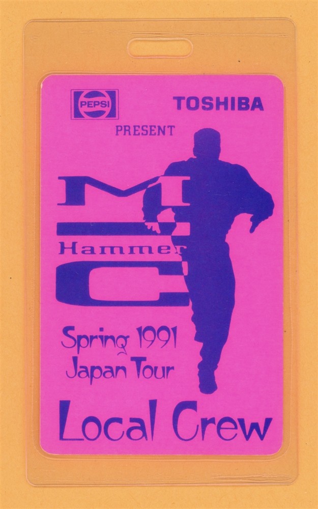 MC Hammer 1991 PHD Tour Local Crew Laminated Backstage Pass | Autographia