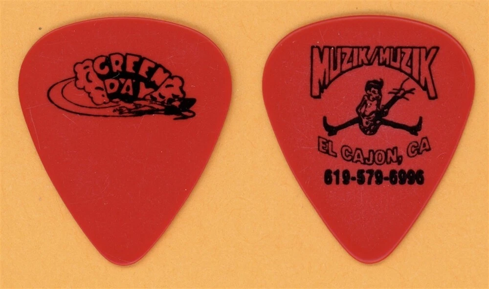 Green Day Billy Joe Armstrong Vintage Guitar Pick - 1994 Dookie Tour ...