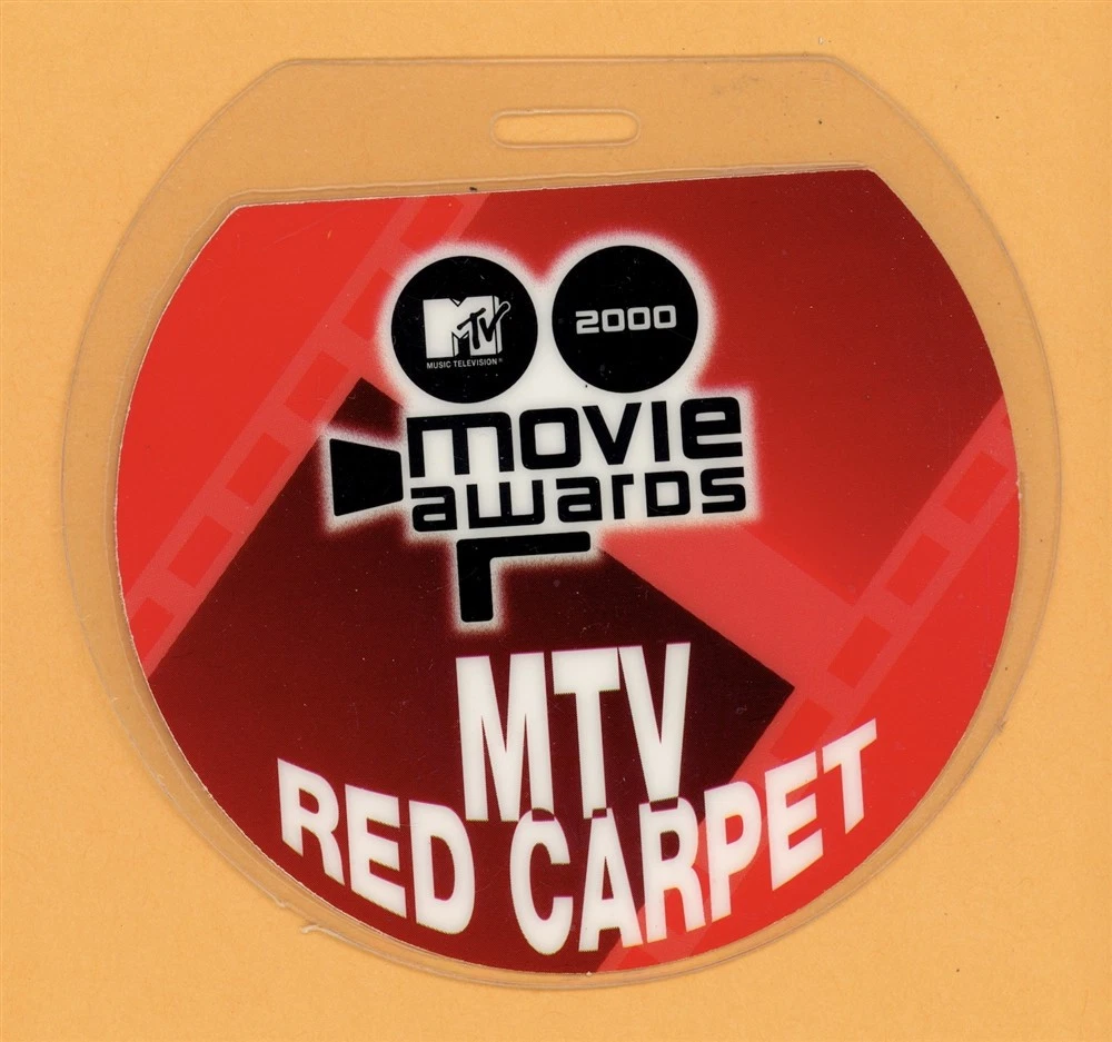 MTV 2000 Movie Awards Tour Red Carpet Laminated Backstage Pass ...