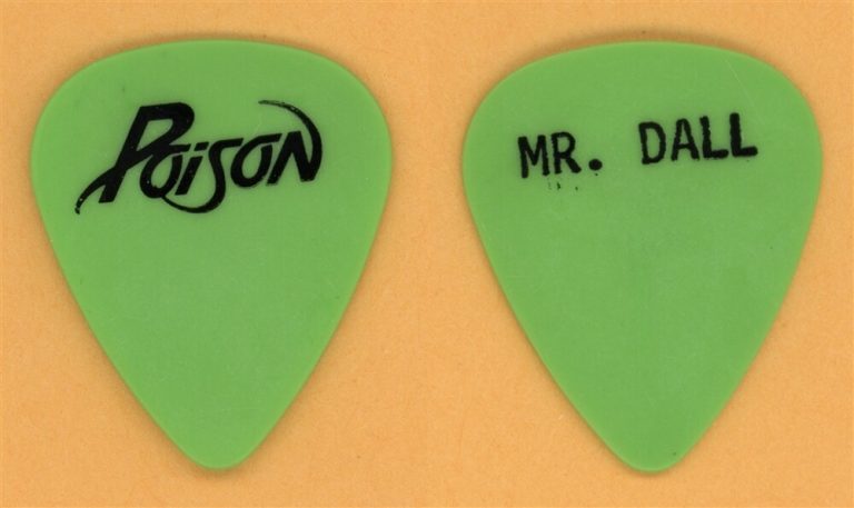 Poison Bobby Dall 1st Custom Vintage Guitar Pick - 1986 Cat Dragged In ...