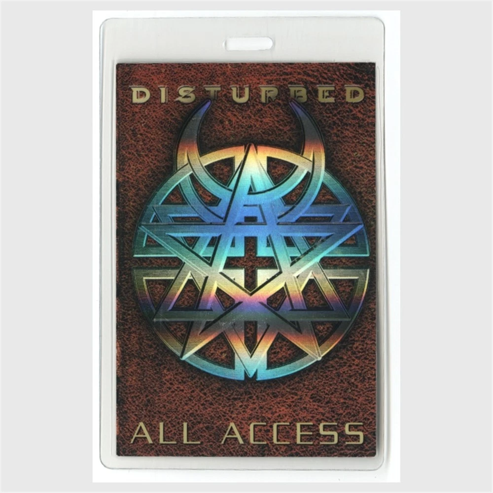 Disturbed 2002 Believe Concert Tour Foil print Laminated Backstage Pass ...