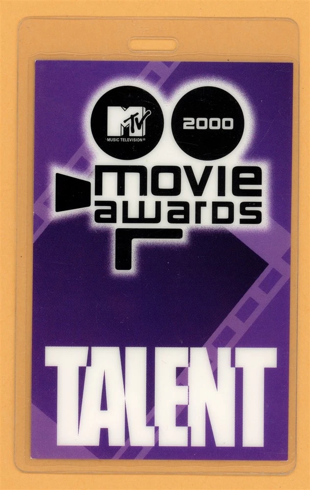 MTV 2000 Movie Awards Tour Talent Laminated Backstage Pass | Autographia