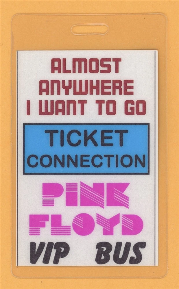Pink Floyd 1994 Division Bell Tour VIP Laminated Backstage Pass ...