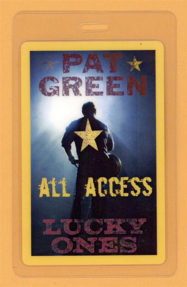 Pat Green 2004 Lucky Ones Tour All Access Laminated Backstage Pass ...