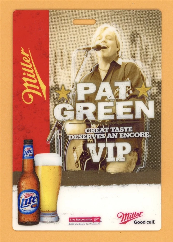 Pat Green 2004 Lucky Ones Tour VIP Laminated Backstage Pass | Autographia