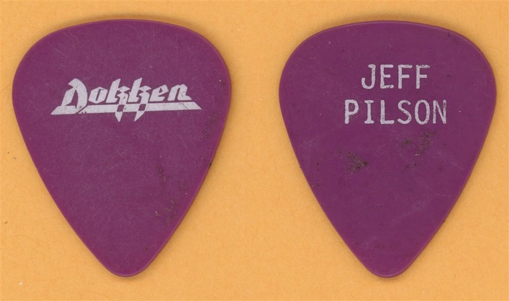Dokken Jeff Pilson Vintage Guitar Pick - 1984 Tooth and Nail Tour ...