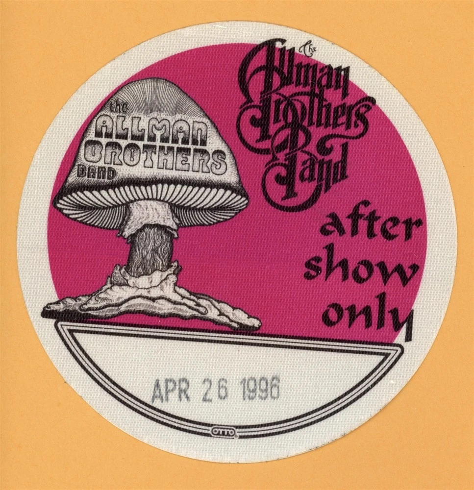 Allman Brothers 1996 Concert Tour AFTER SHOW Backstage Pass | Autographia