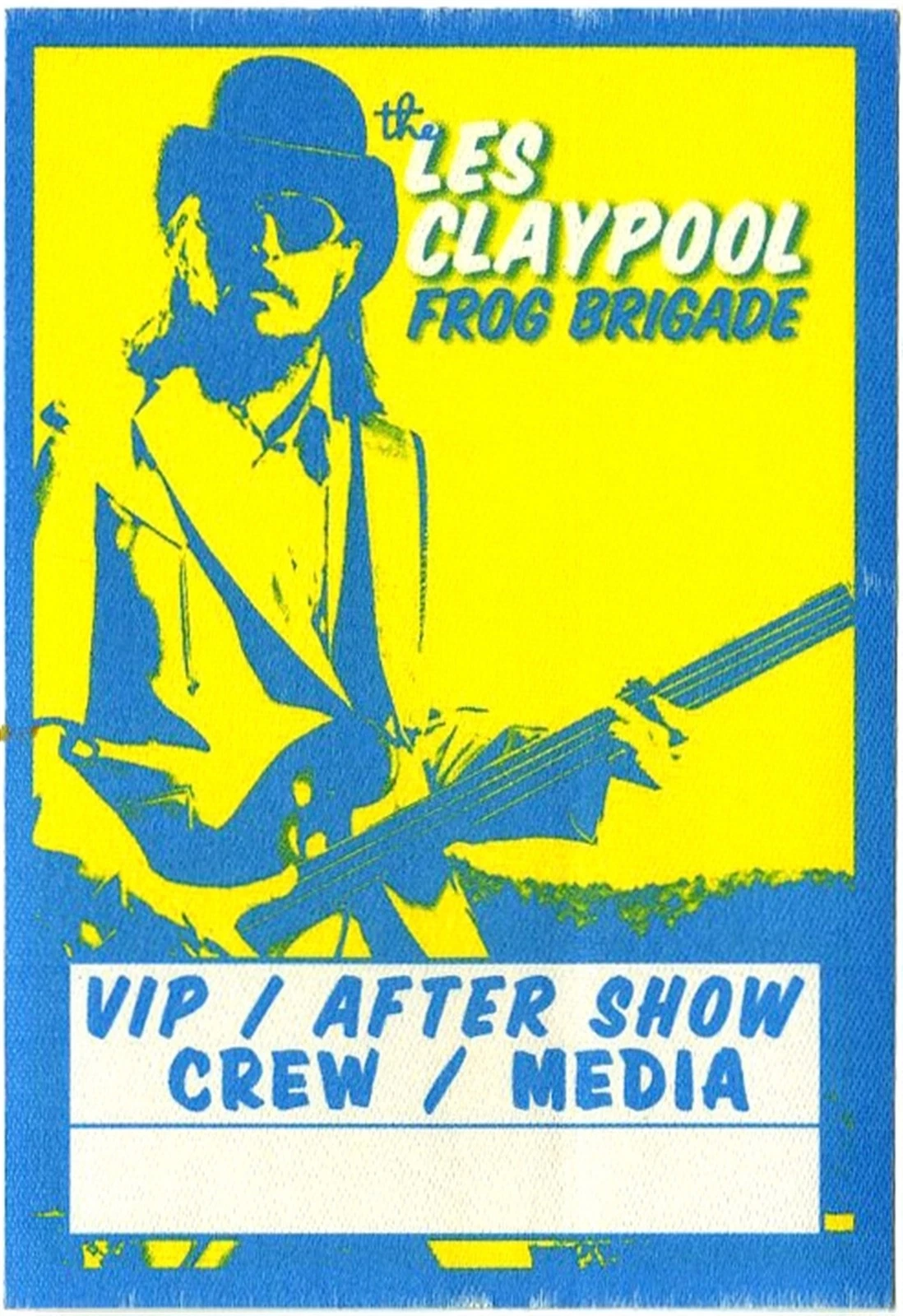 Les Claypool 2002 Purple Onion Concert Tour VIP Backstage Pass ...