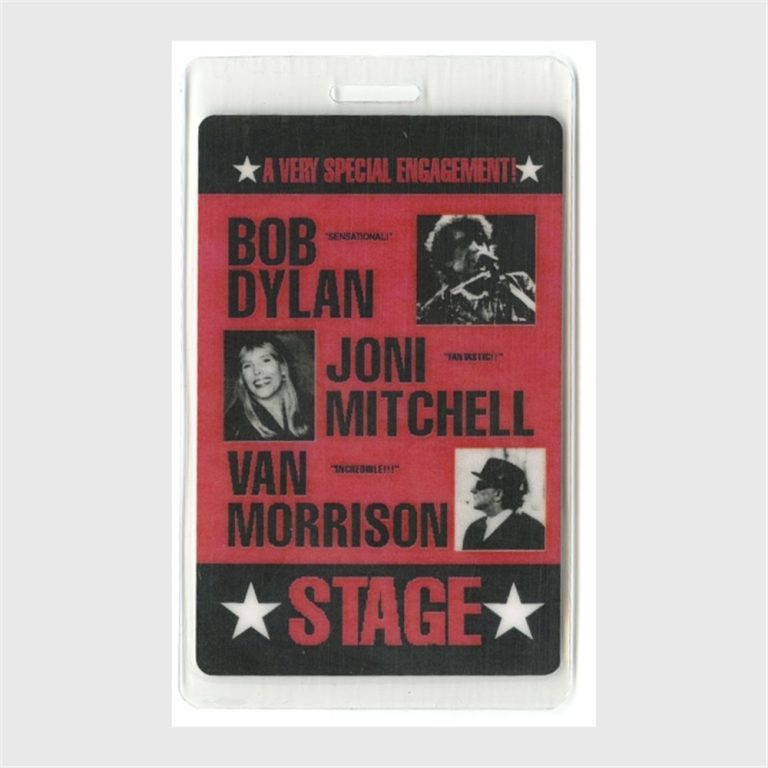 Bob Dylan 1998 Concert Tour Joni Mitchell Van Morrison Laminated ...