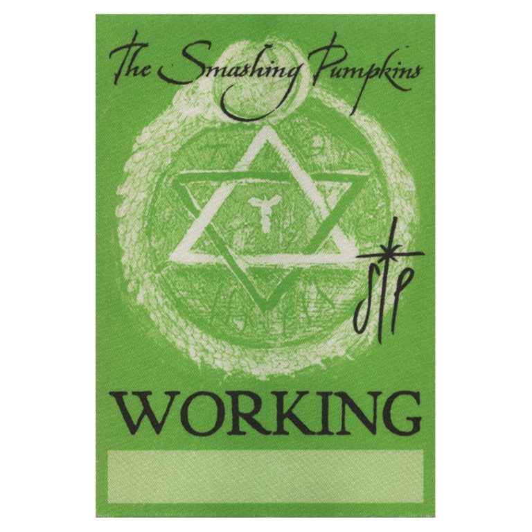 Smashing Pumpkins 2000 Machina Concert Tour Working Crew Backstage Pass ...