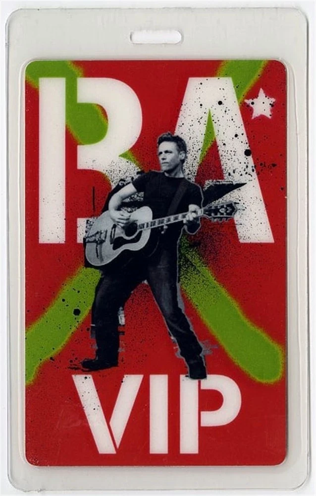 Bryan Adams 2000's Concert Tour Laminated Backstage Pass VIP red ...