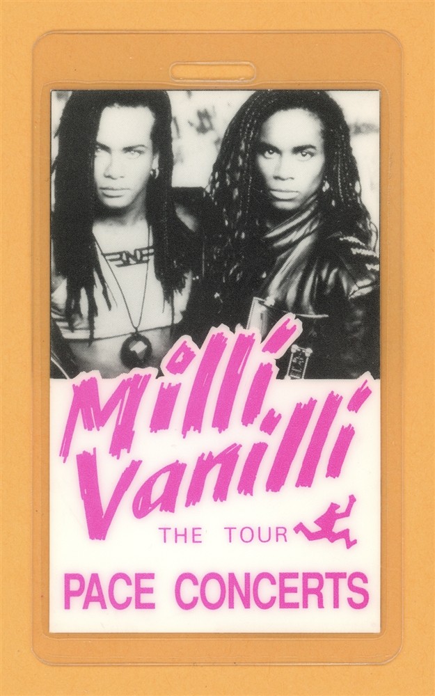 Milli Vanilli 1989 All or Nothing Tour PACE CONCERTS Laminated Backstage Pass | Autographia