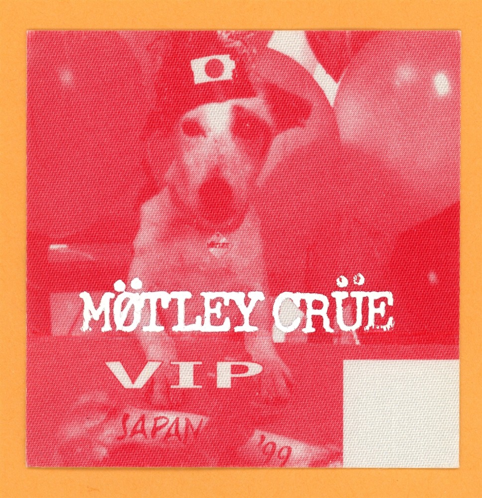 Motley Crue VIP Cloth Backstage Pass - 1999 Japan Tour | Autographia