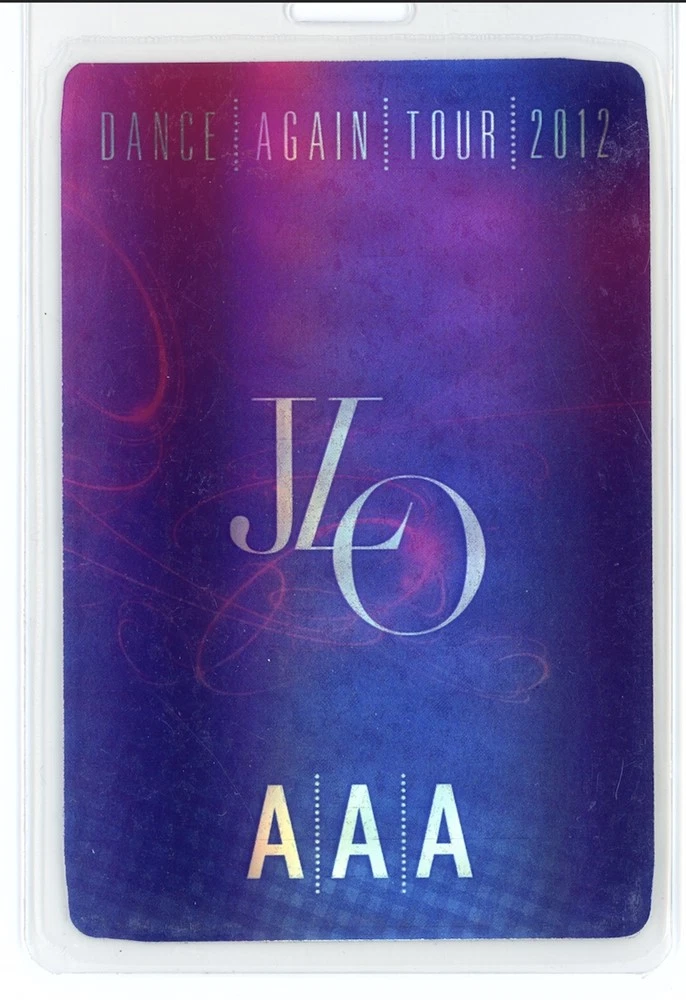 JLO Dance Again Tour 2012 AAA Backstage Laminated Pass | Autographia