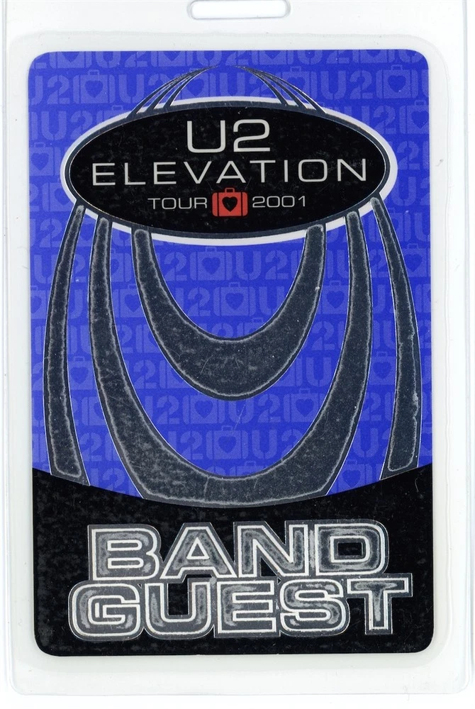 U2 Elevation Tour 2001 BAND GUEST Backstage Laminated Pass | Autographia