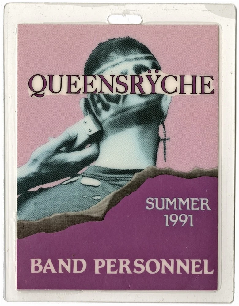 AC/DC 1991 Razor's Edge Concert Tour Queensryche Laminated Backstage ...
