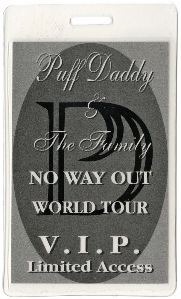 Puff Daddy 1998 No Way Out Concert Tour w/ Lil Kim VIP Laminated ...