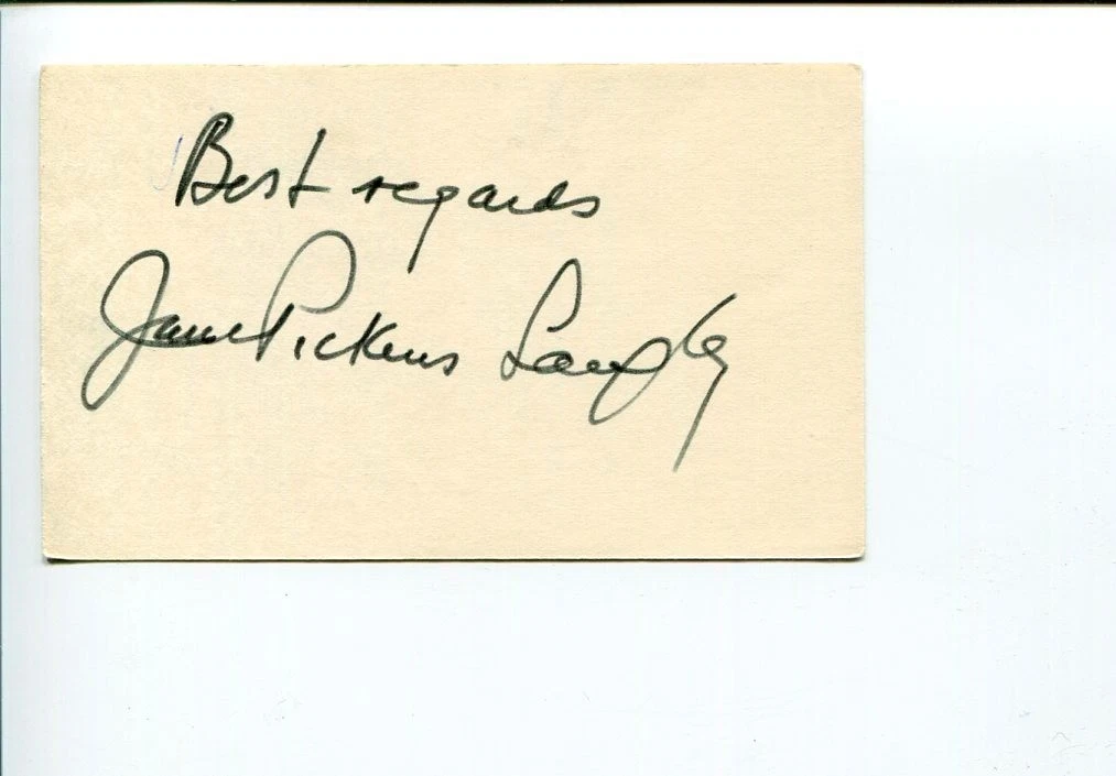 Jane Pickens Langley Broadway Radio Singer Signed Autograph | Autographia