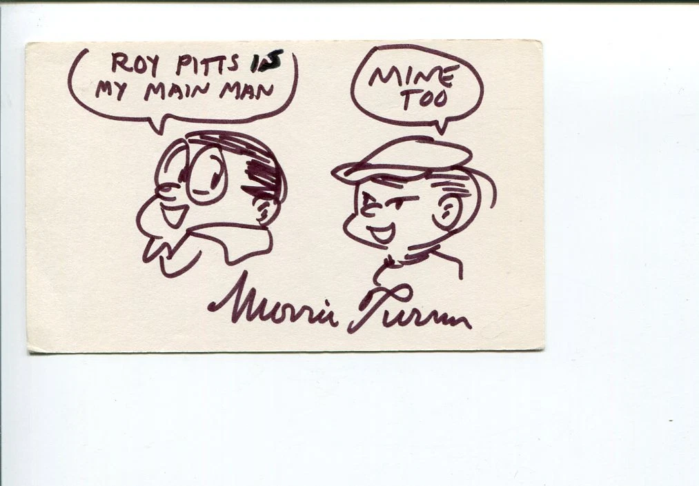 Morrie Turner Wee Pals Comic Strip Artist Cartoonist Signed Autograph ...