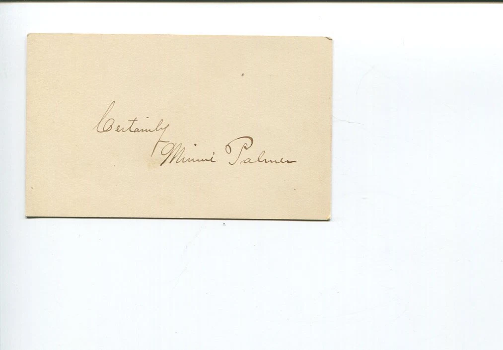 Minnie Palmer Early Theater Stage Actress Signed Autograph | Autographia