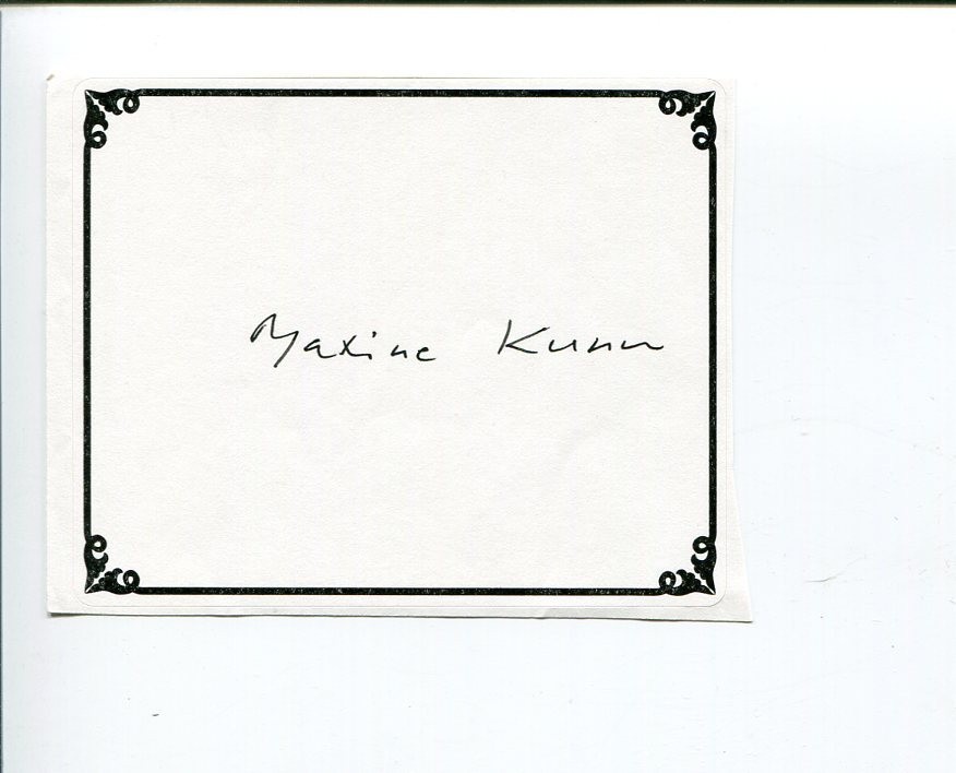 Maxine Kumin Pulitzer Prize Poet Laureate Author Signed Autograph ...