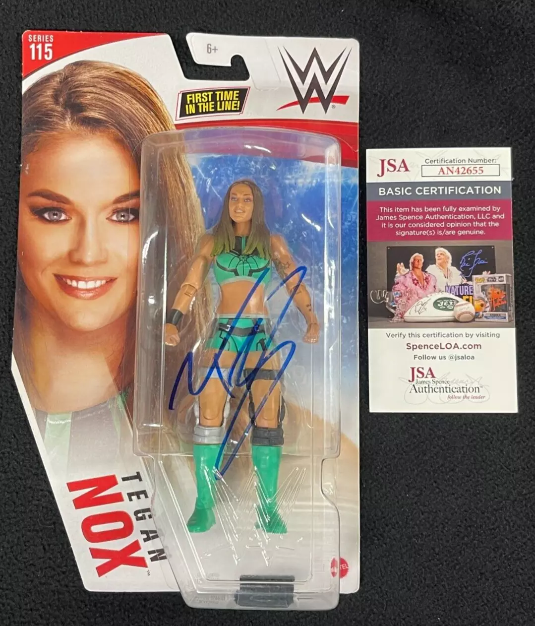 Tegan Nox Signed WWE Basic Series 115 1st Time In Line Action Figure ...
