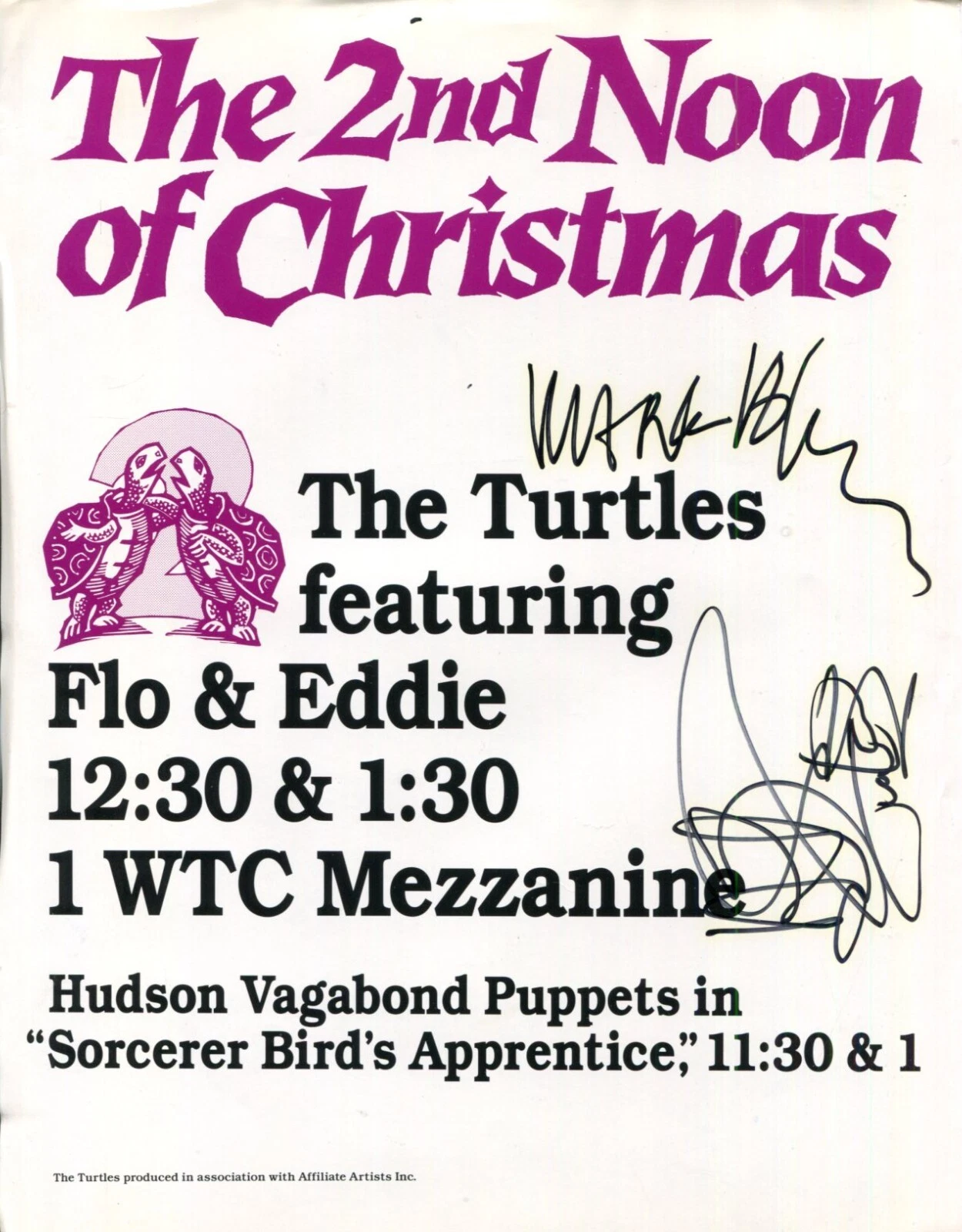 Mark Volman Howard Kaylan The Turtles Signed Autograph World Trade ...