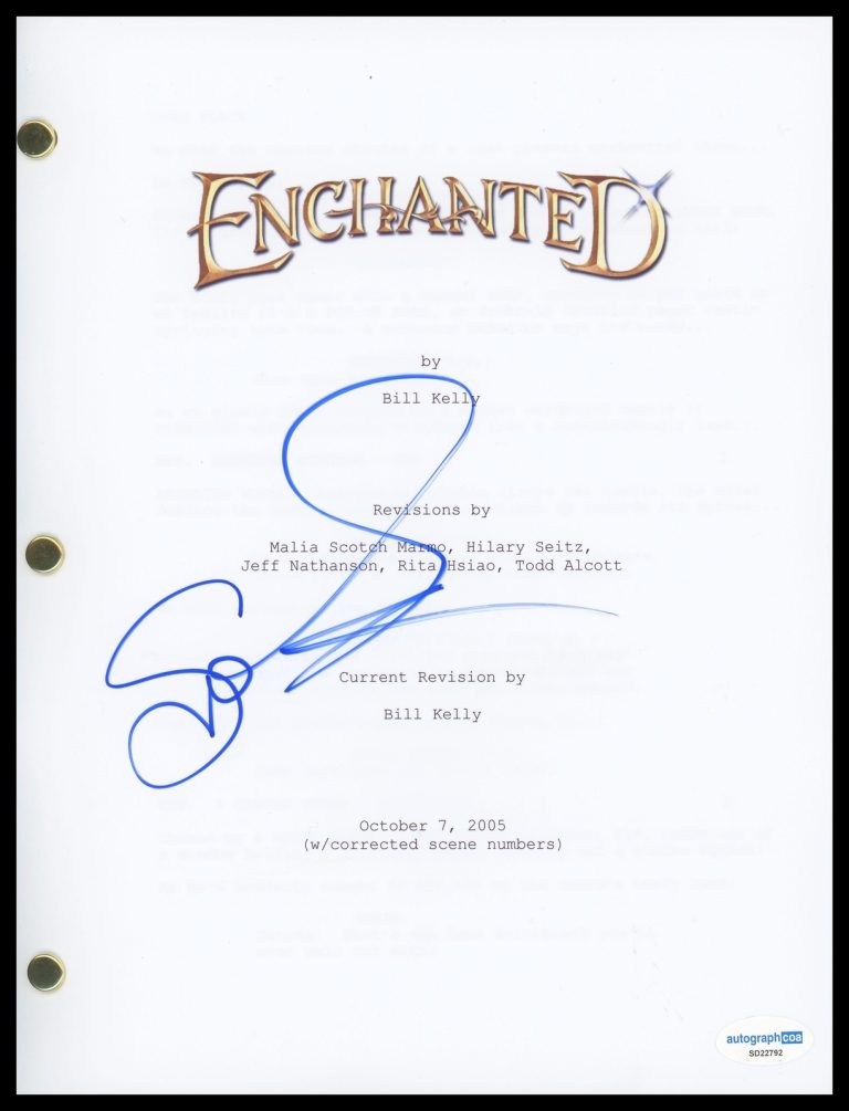 Susan Sarandon "Enchanted" AUTOGRAPH Signed Full Complete Script ...