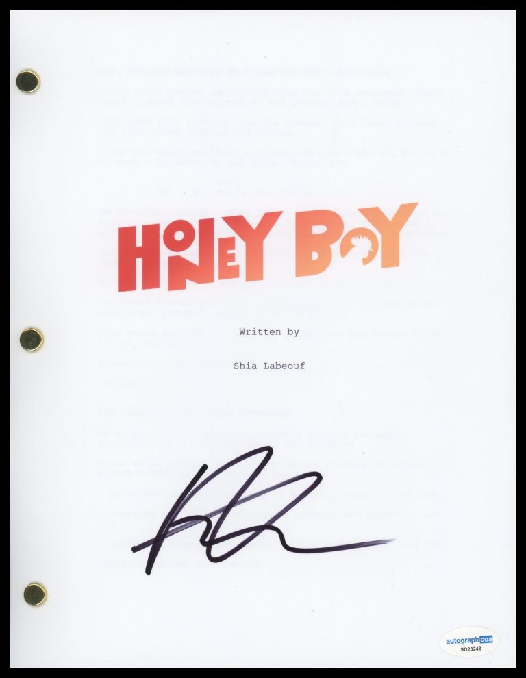Noah Jupe "Honey Boy" AUTOGRAPH Signed Full Complete Script Screenplay ACOA | Autographia