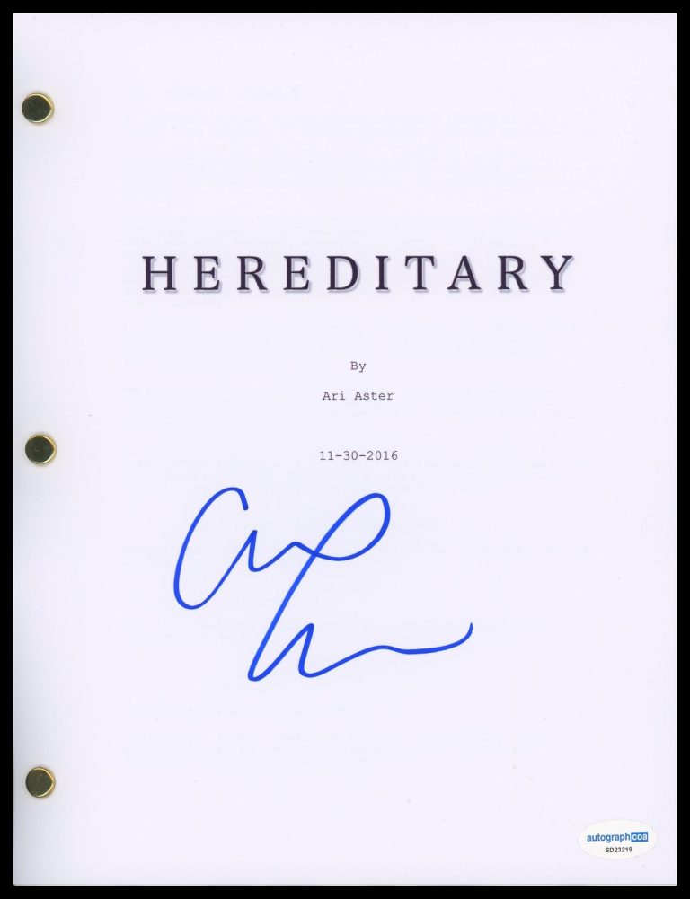 Alex Wolff "Hereditary" AUTOGRAPH Signed Full Complete Script ...