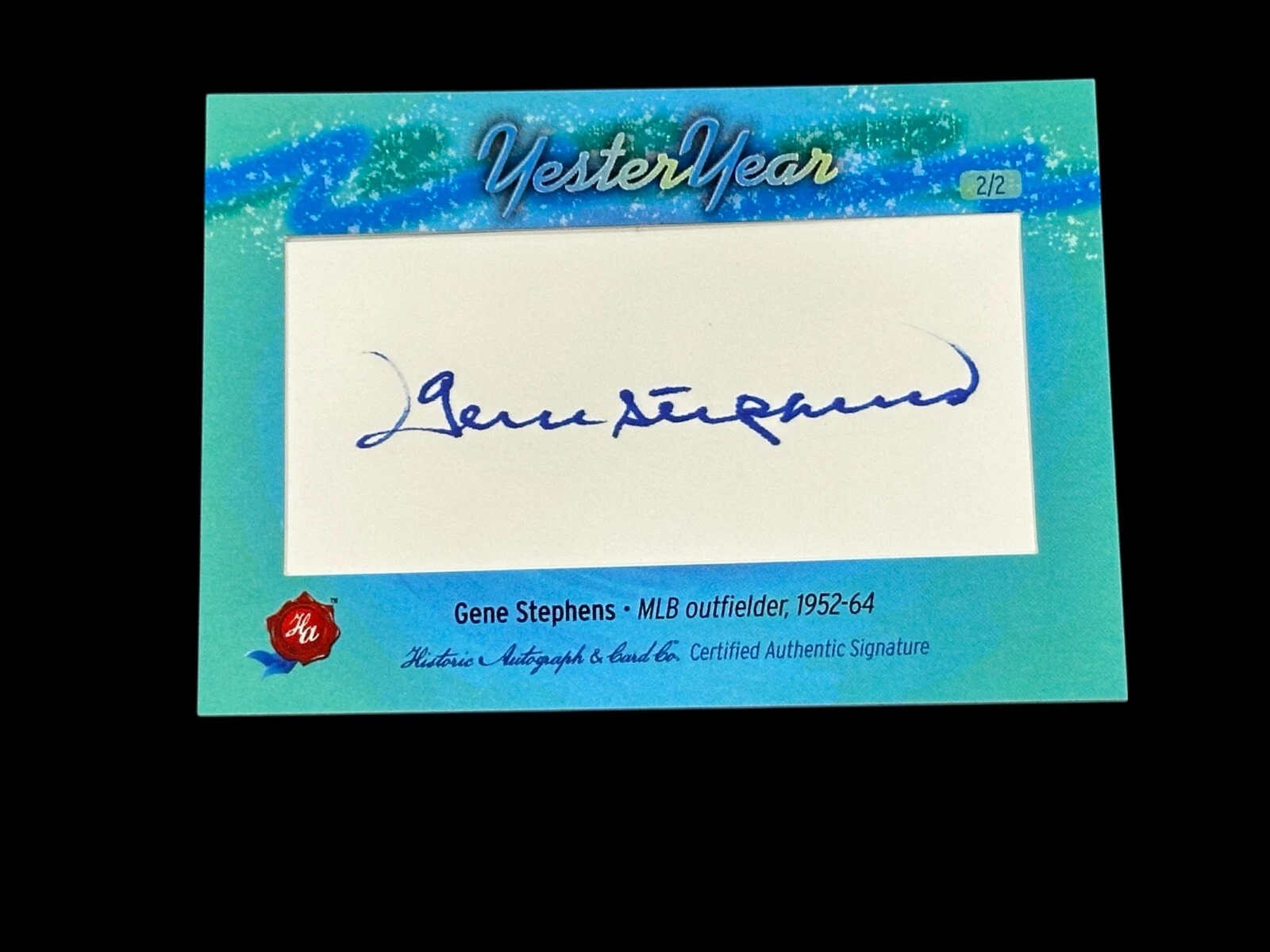 Gene Stephens 2025 Historic Autograph YesterYear Boston Red Sox Orioles ...