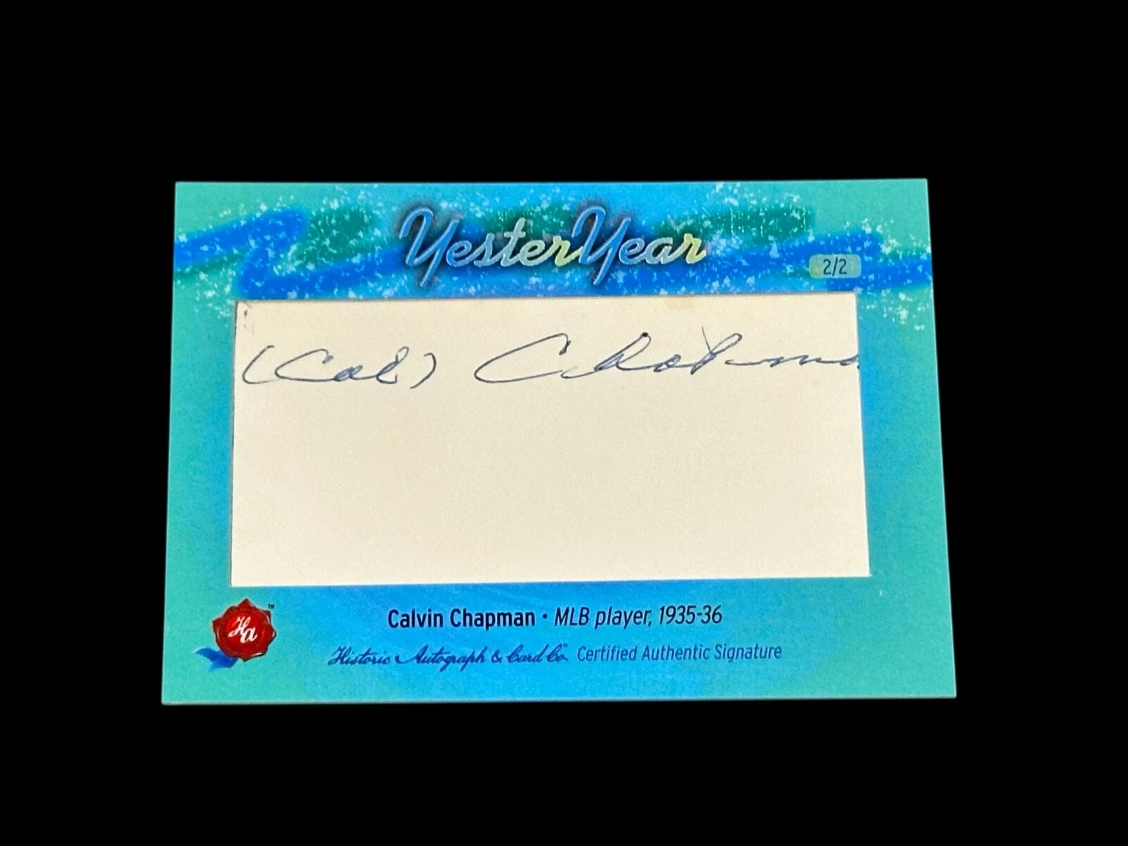 Calvin Cal Chapman 2025 Historic Autograph YesterYear Cincinnati Reds ...