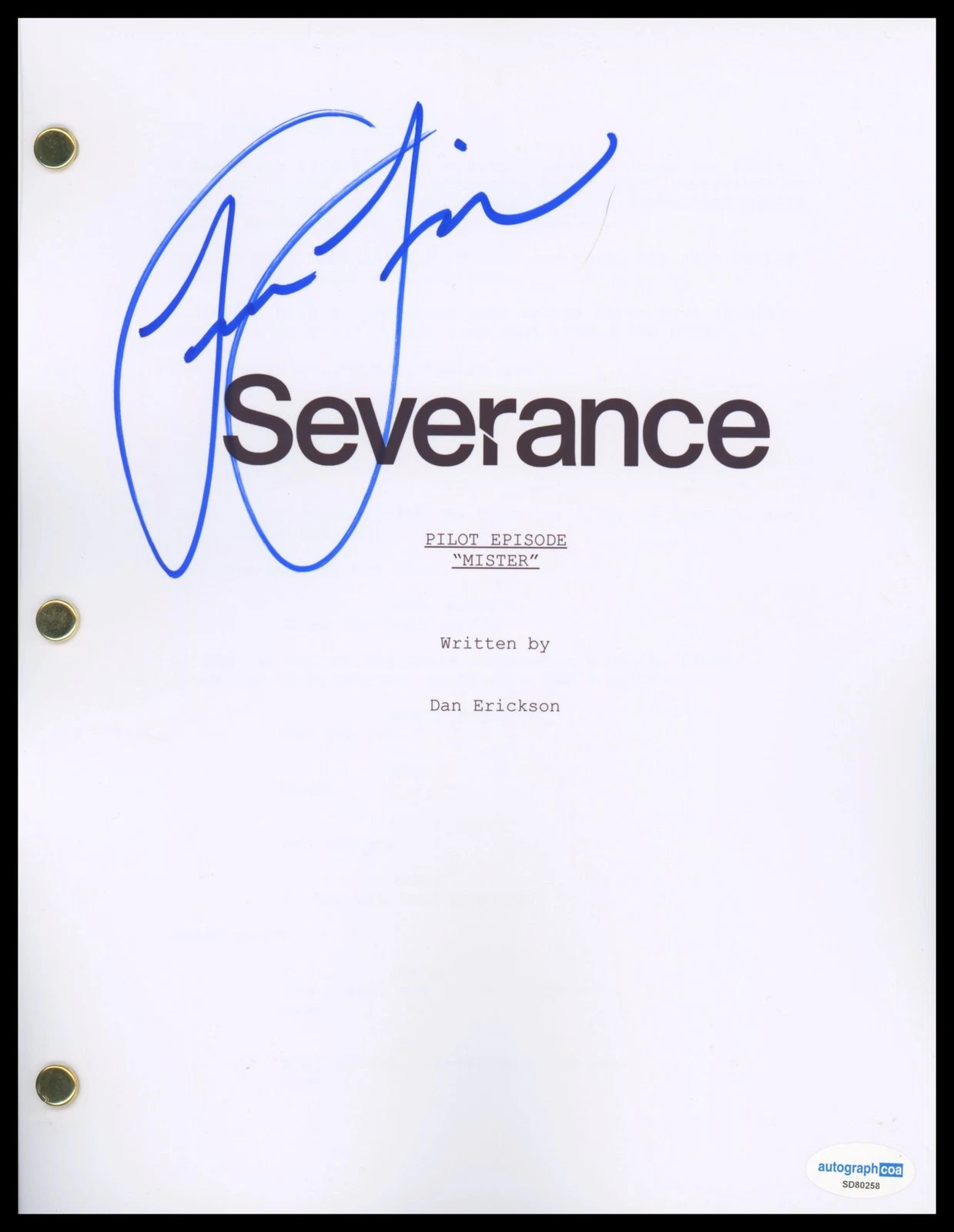 Tramell Tillman "Severance" AUTOGRAPH Signed 'Seth Milchick' Pilot ...