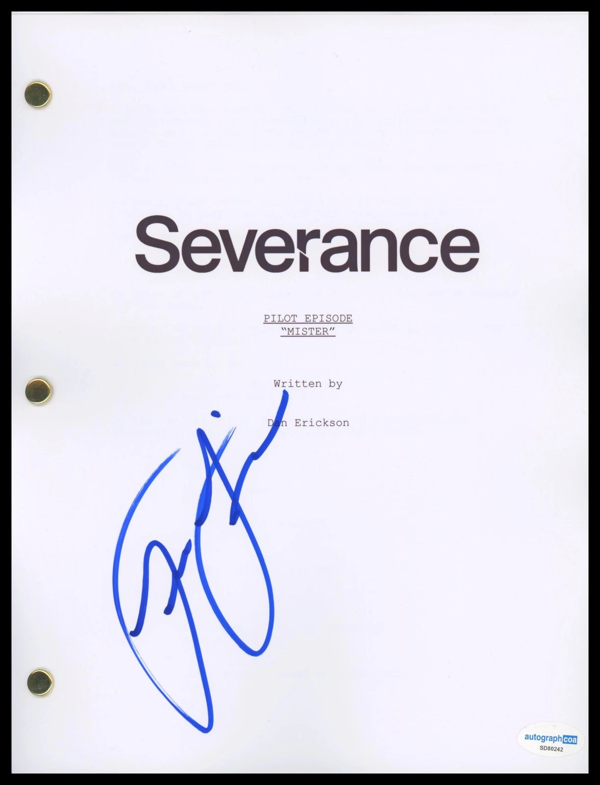 Tramell Tillman "Severance" AUTOGRAPH Signed 'Seth Milchick' Pilot ...