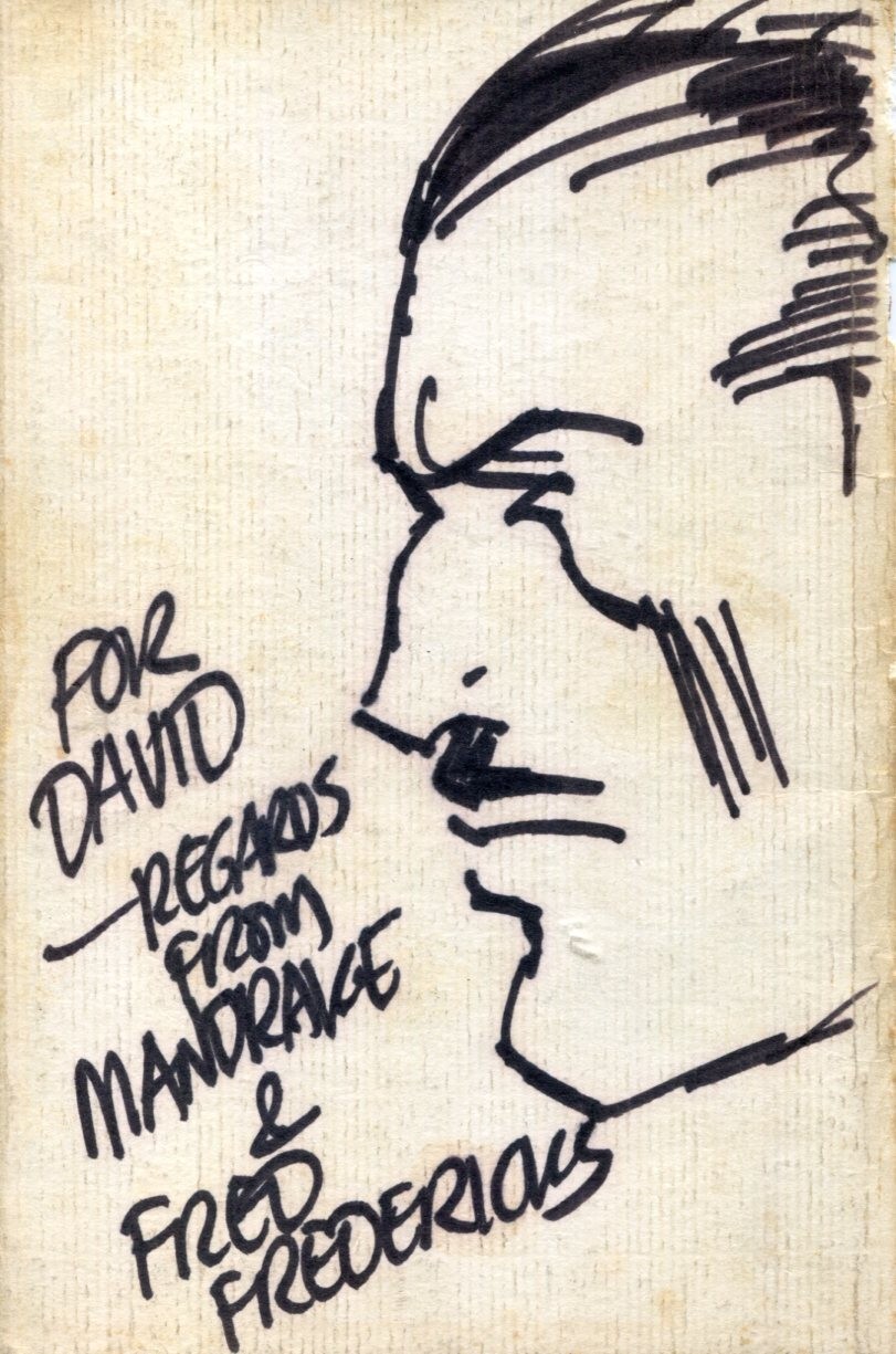 Fred Fredericks Comic Strip Artist Mandrake the Magician Signed ...