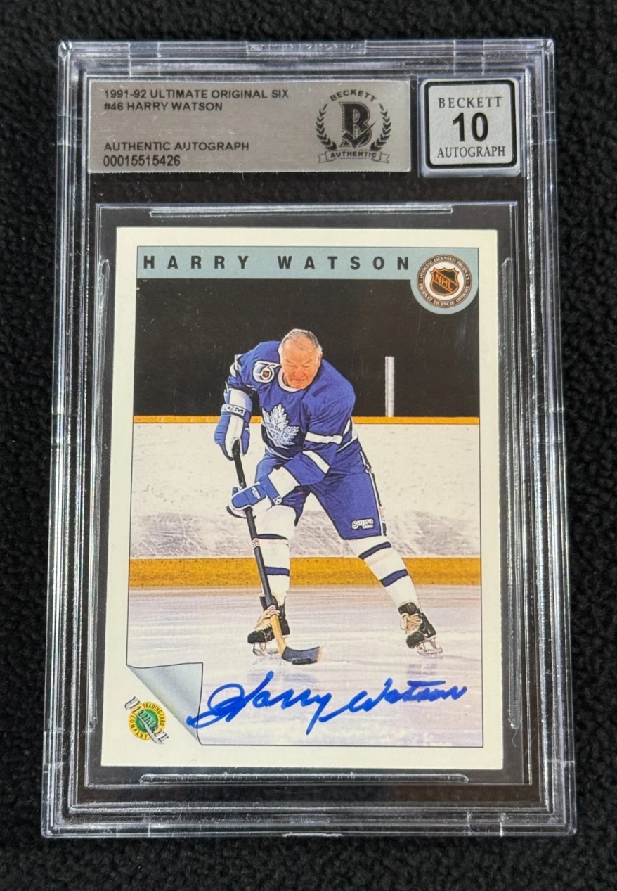 Harry Watson Signed 1991/92 Ultimate Original 6 Card BAS Certified Auto ...