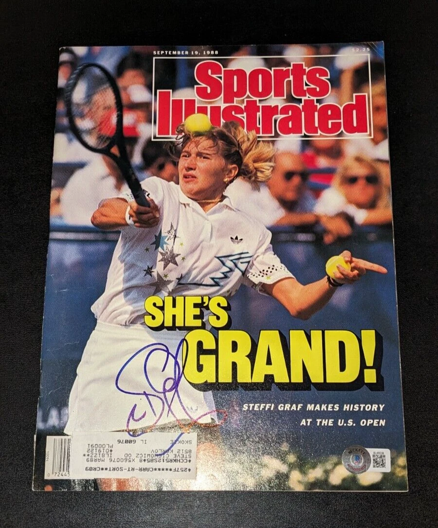 STEFFI GRAF signed autographed 1988 SPORTS ILLUSTRATED MAGAZINE BECKETT ...