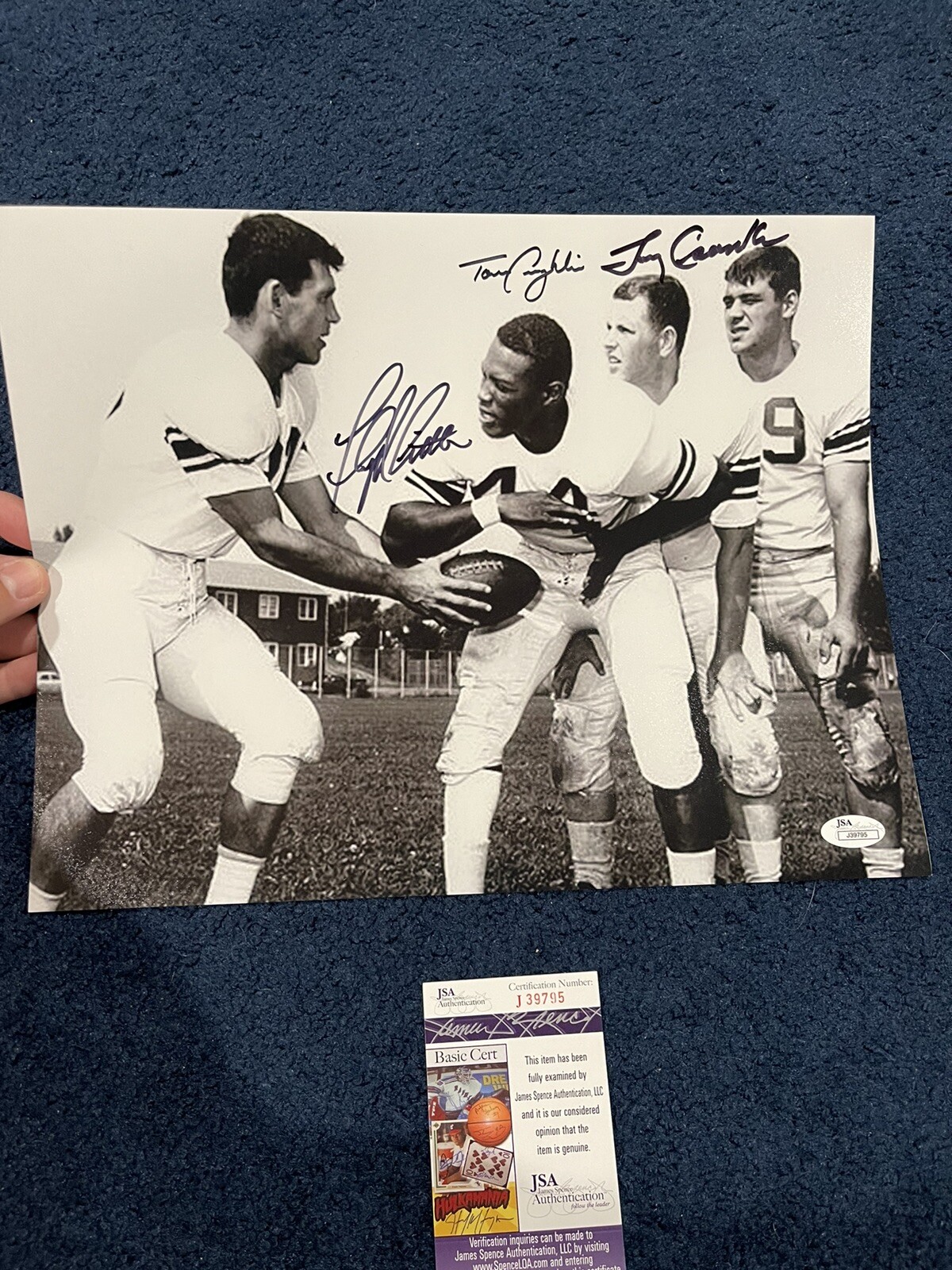 RARE FLOYD LITTLE LARRY CSONKA TOM COUGHLIN SYRACUSE SIGNED 11 By 14 ...