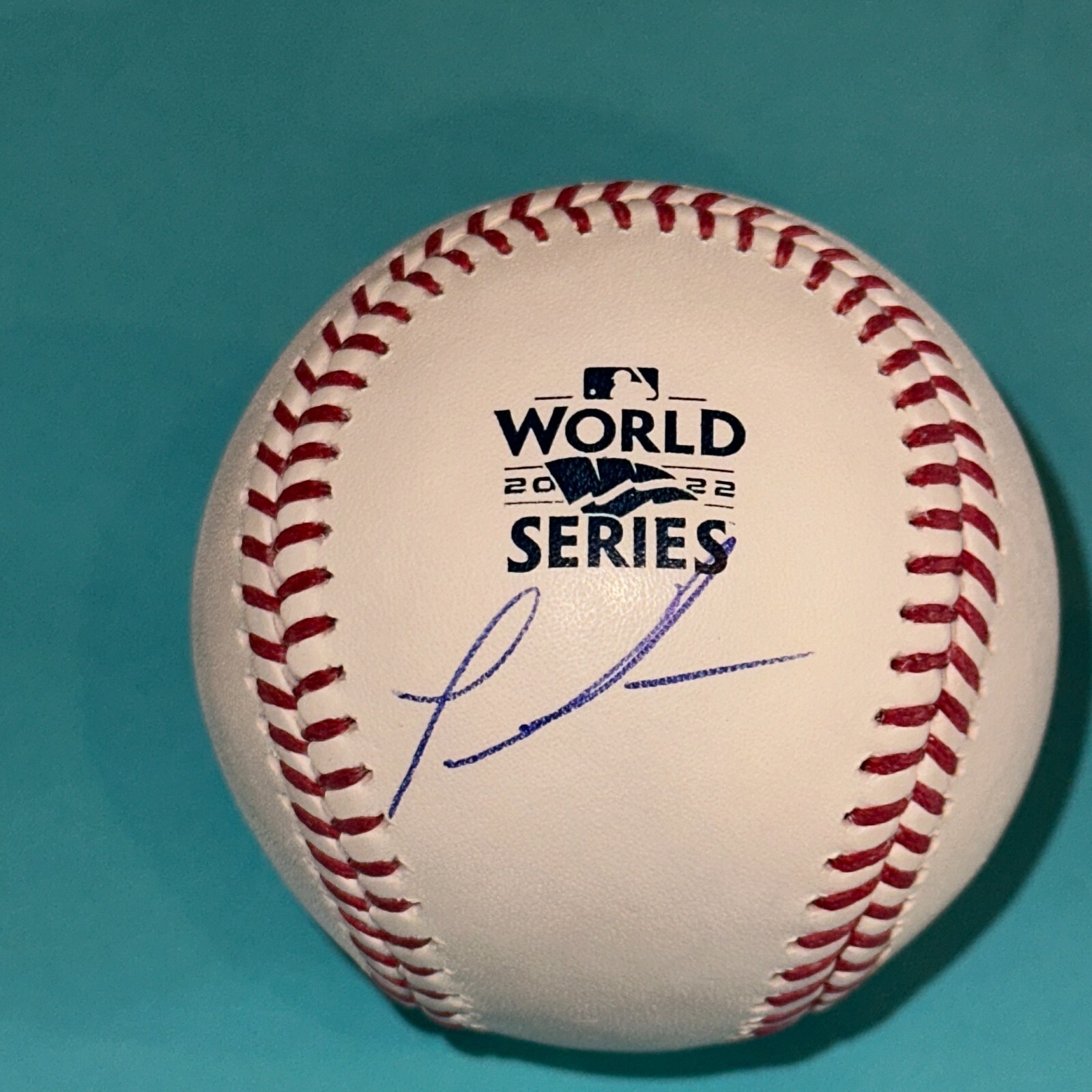 JOE ESPANA (Astros) Signed Official 2022 WORLD SERIES Baseball Beckett ...