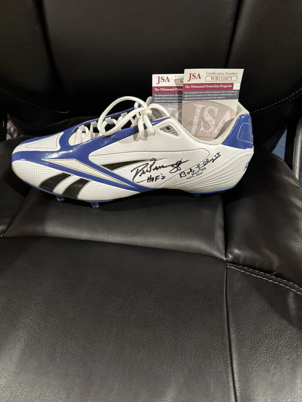 Bob Lilly + Drew Pearson Signed Cleat Cowboys Football JSA HoF ...